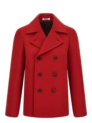 Auralee Double-breasted Wool Jacket - Red