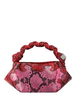 GANNI Mini Bou Embossed Tote Bag - Red