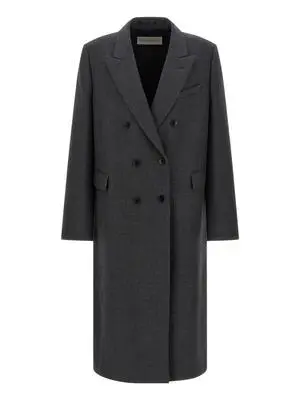 Dries Van Noten Double-breasted Wool Coat - Black