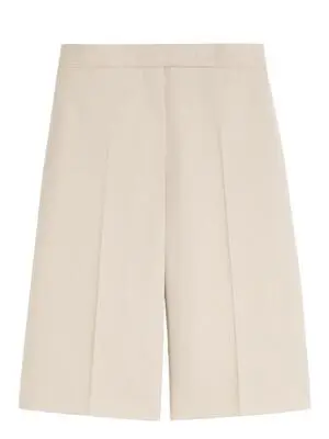 Max Mara High-waisted Pleated Shorts - Sand-colored