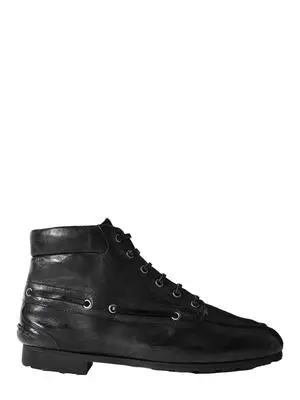 Bally Bally Paphos Lace-Up Leather Ankle Boots Black