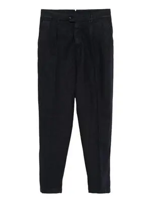 Eleventy Loose Fit Linen Trousers - Black