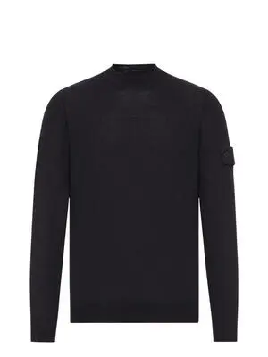 Stone Island Logo-badge Sweatshirt - Black
