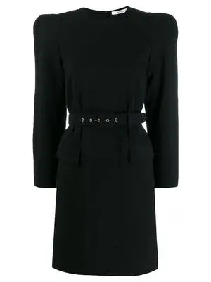 Givenchy Structured Belted Mini Dress - Black
