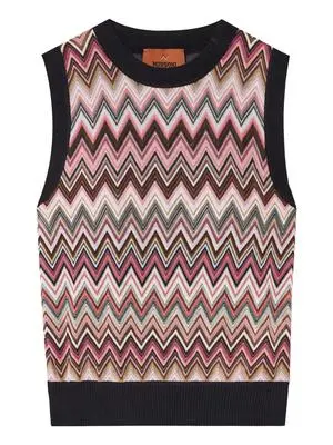 Missoni Striped Crochet Vest - Multicolor