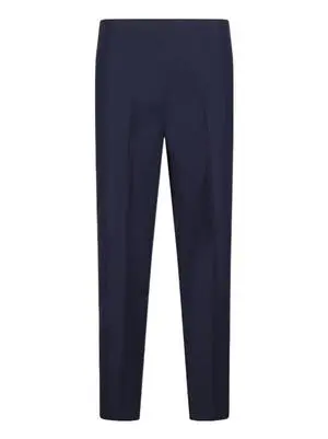 PT TORINO Cropped Trousers With Slit Hem - Blue