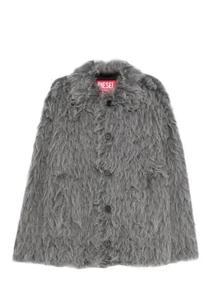 DIESEL® Faux Fur Lapel Collar Jacket - Gray