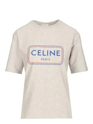 Celine Cotton Jersey Loose T-shirt - Grey