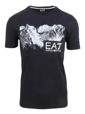 EA7 Round-necked T-shirt - Black