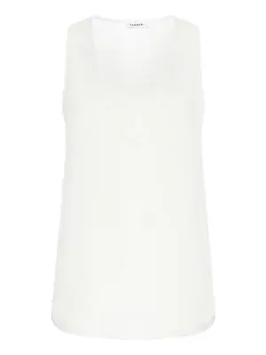 P.a.r.o.s.h Scoop Neck Sleeveless Top - White