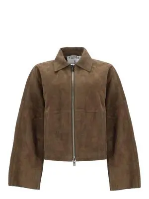 Filippa K Filippa K Oversized Zip-Up Jacket Brown