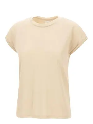 Eleventy Metallic Crew-neck T-shirt - Beige