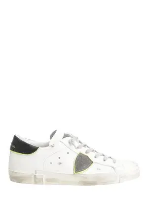 Philippe Model Distressed Lace-up Sneakers - White