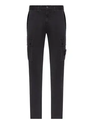 Stone Island Stone Island Logo Patch Cargo Trousers Black