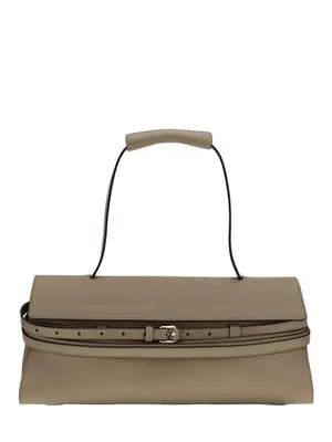 Moschino Moschino Tie Detailed Shoulder Bag Gray