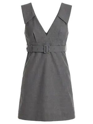 SHUSHU/TONG Belted Mini Dress - Nude