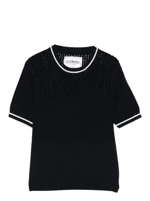 ICEBERG Iceberg Open-Knit T-Shirt