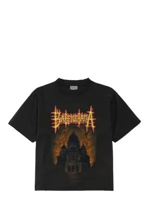 Balenciaga Balenciaga Graphic Printed Crewneck T-shirt Black