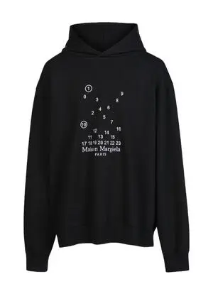 MAISON MARGIELA Logo Print Hoodie - Black