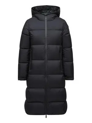 Moncler Arredoun Hooded Long Down Jacket - Black