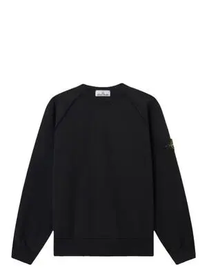 Stone Island Logo Patch Crewneck Sweater - Black