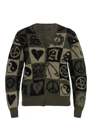 ALLSAINTS Travis Intarsia Cardigan - Black