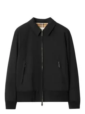Burberry Gabardine Harrington Jacket - Black