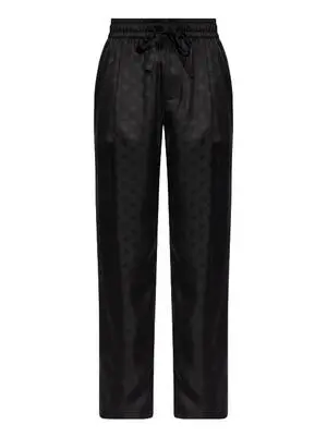 Dolce & Gabbana Monogram Jacquard Trousers - Black
