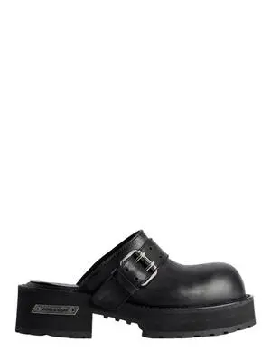 Balenciaga Venom Buckled Mules - Black