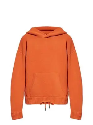 Dsquared2 Long Sleeved Knitted Hoodie With Drawstring Hem - Red