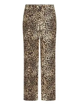 Marella Linen-blend Basketweave Trousers - Multicolor