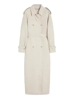 Max Mara Double-breasted Belted Coat - Sand-colored