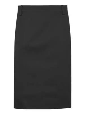 N.21 Midi Zip-front Pencil Skirt - Black