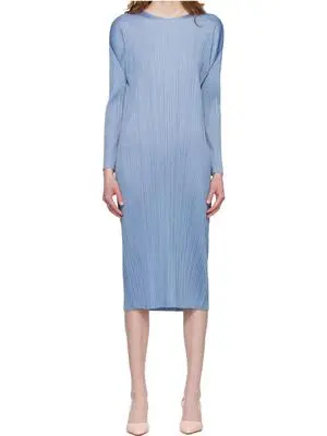 PLEATS PLEASE BY ISSEY MIYAKE Midi Dress - Blue