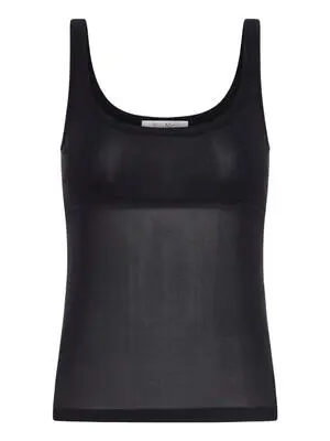 Max Mara Sleeveless Ribbed Top - Black