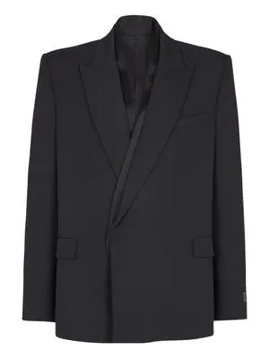 Balmain Grain De Poudre 1-button Jacket - Black