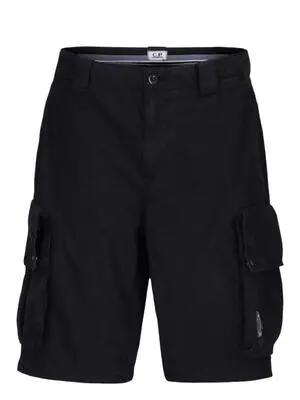 C.P. COMPANY Gabardine Lens Cargo Shorts - Black