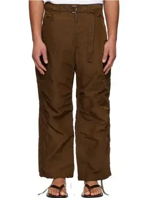 Sacai Belted Cargo Casual Pants - Brown