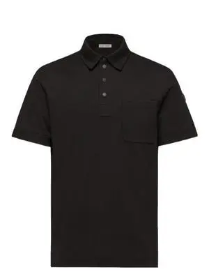 Moncler Short-sleeve Pocket Polo Shirt - Black