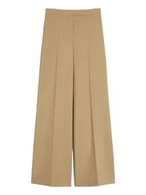 Max Mara Bronte Crease Detailed Pants Camel