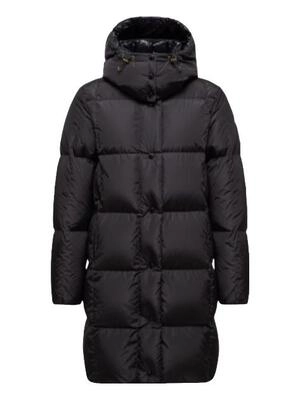 Moncler Logo Patch Quilted Hooded Jacket - Black