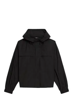Theory Gather Jacket With Zip Fastening - Black