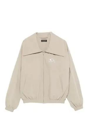 Balenciaga High Collar Zip Jacket - Beige