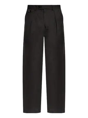ALLSAINTS Conway Pleated Wide-leg Trousers - Black