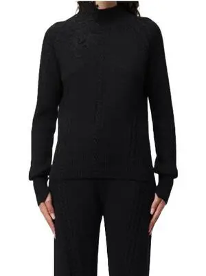 Ermanno Scervino Cable-knit High-neck Sweater - Black