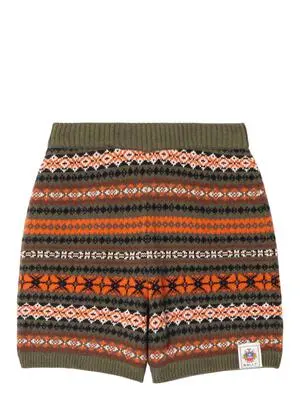 Bally Bally Jacquard-Knit Wool Shorts Multicolour