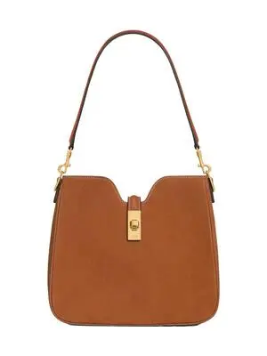 Celine Small Camille 16 Soft Bag In Nubuck Calfskin - Camel