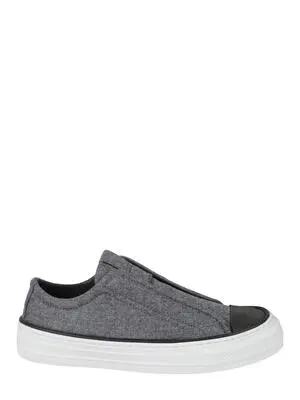 Brunello Cucinelli Slip-on Low-top Sneakers With Round Toe - Medium Gray