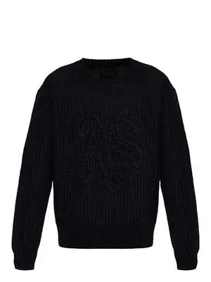 ALLSAINTS Chainy Logo Knitted Pullover Sweater - Black