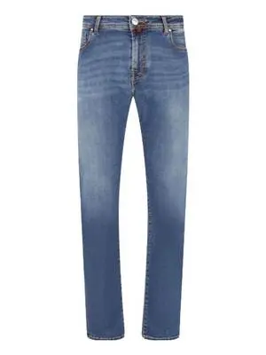 Jacob Cohen Slim Fit Jeans With Logo Patch - Blue
